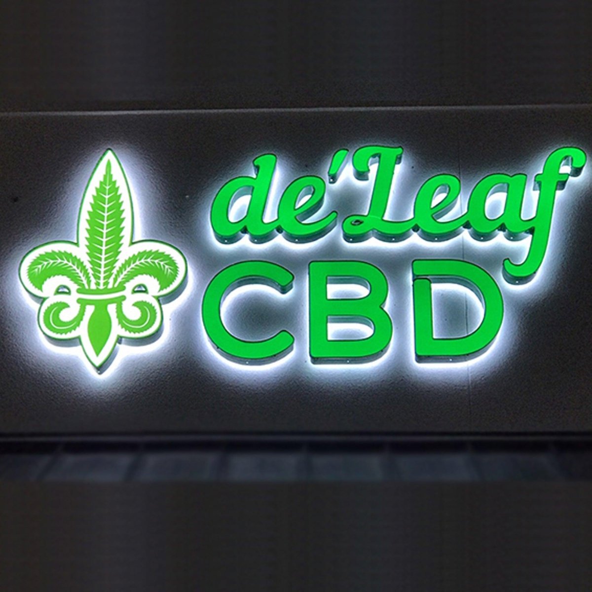 Custom backlit lettering signage Led backlit 3d storefront company log
