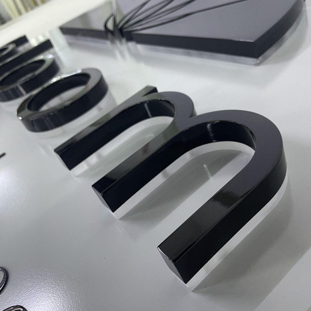 Custom backlit lettering signage Led backlit 3d storefront company log