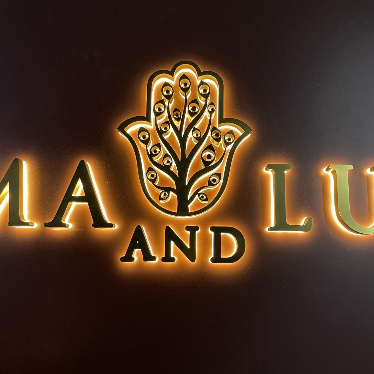 Custom LED metal backlight digital letter signs