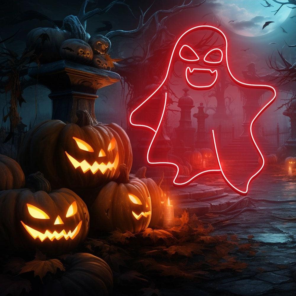 Cute Ghost LED Neon Sign - Halloween Wall Art for Spooky Decor - Choos