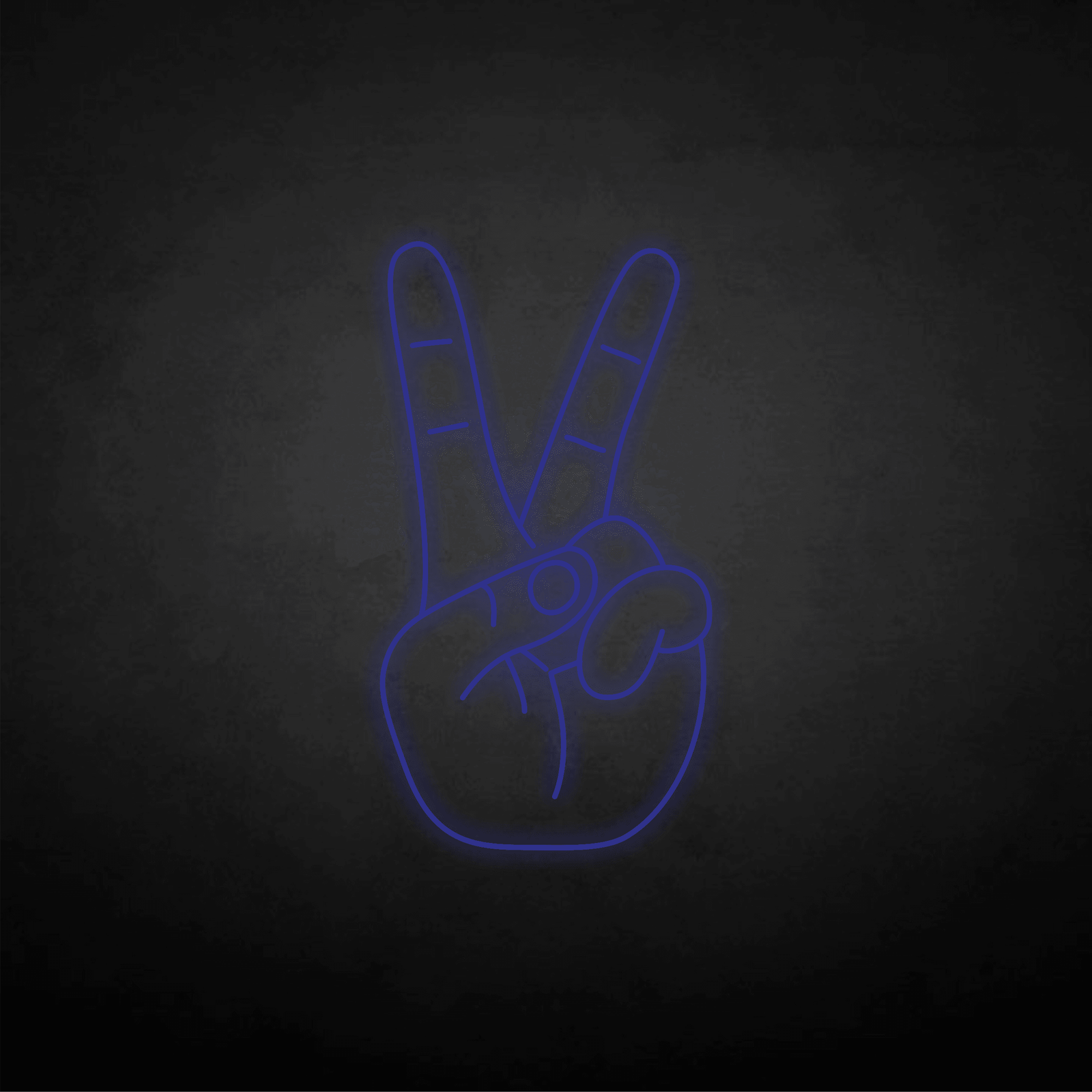 Peace Hand Symbol neon sign